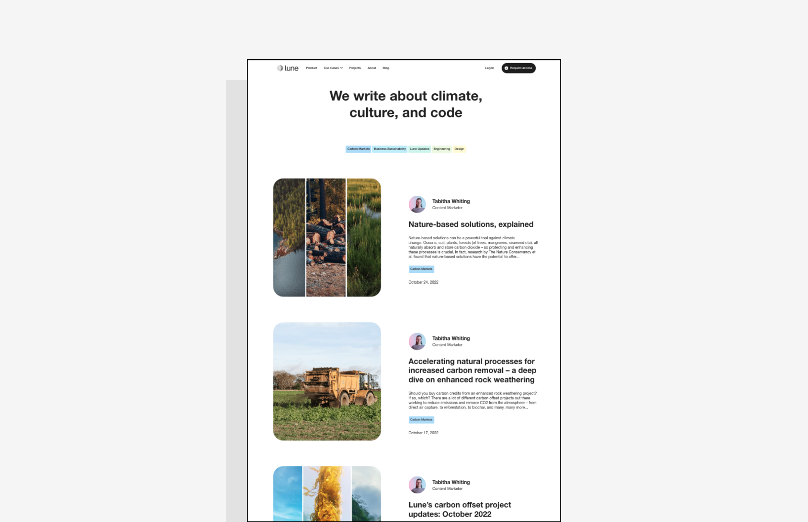 Case studies / Lune – Tabitha Whiting: High-impact content for high ...