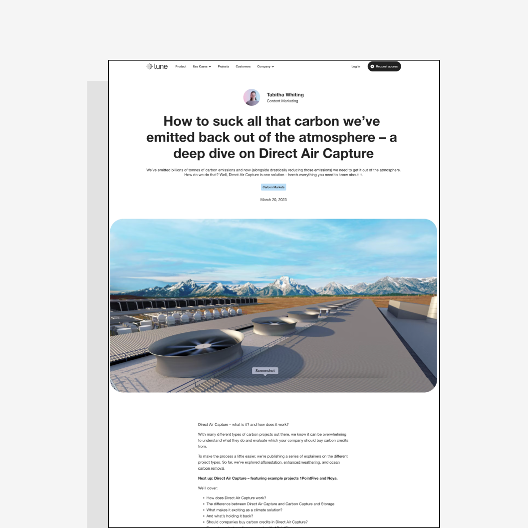 Case studies / Lune – Tabitha Whiting: High-impact content for high ...